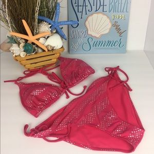 Winki | Swim | Girl Winki Pink String Bikini Swimsuit Set | Poshmark